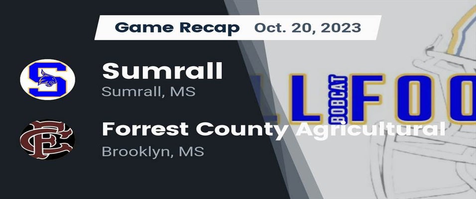 Sumrall vs Forrest County Agricultural | Football | 10/20/2023