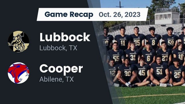 Football Game Recap: Lubbock Westerners vs. Cooper Cougars