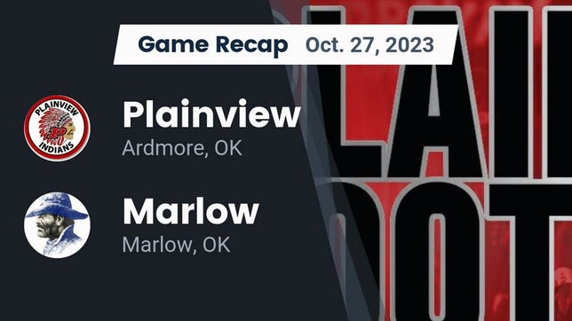 Football Game Recap: Plainview Indians vs. Marlow Outlaws