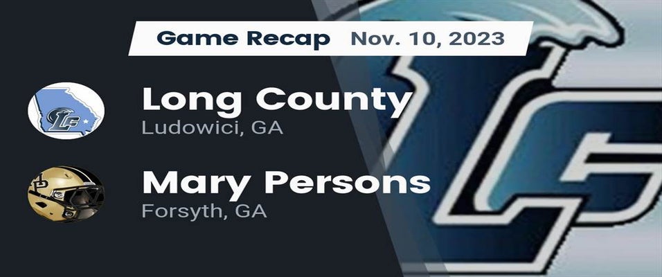 Long County vs Mary Persons | Football | 11/10/2023