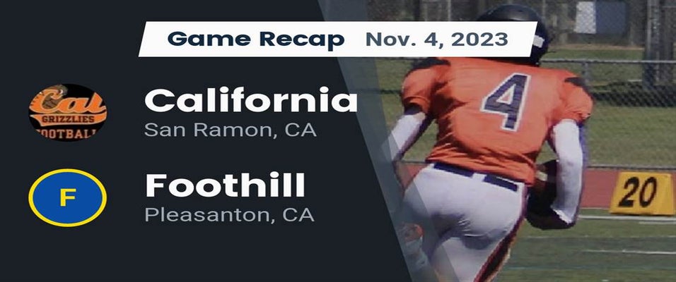 Foothill vs California | Football | 11/3/2023