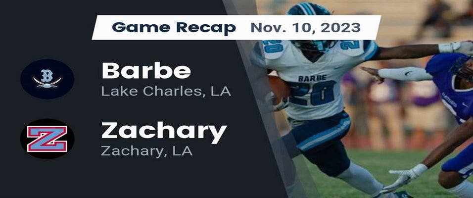 Barbe vs Zachary | Football | 11/10/2023