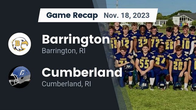 Football Game Recap: Cumberland Clippers vs. Barrington Eagles