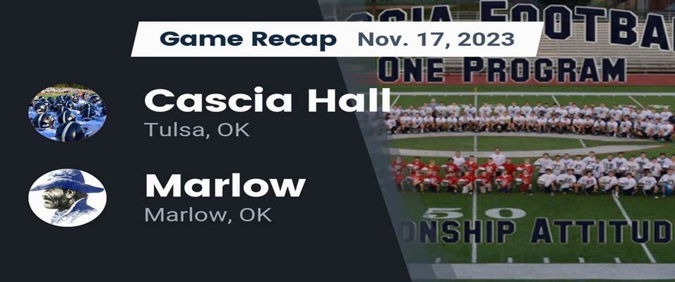 Marlow vs Cascia Hall | Football | 11/17/2023