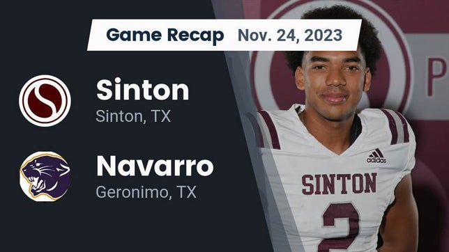 Football Game Recap: Navarro Panthers vs. Sinton Pirates
