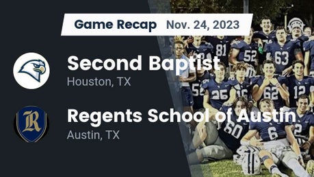 Regents vs Second Baptist | Football | 11/24/2023