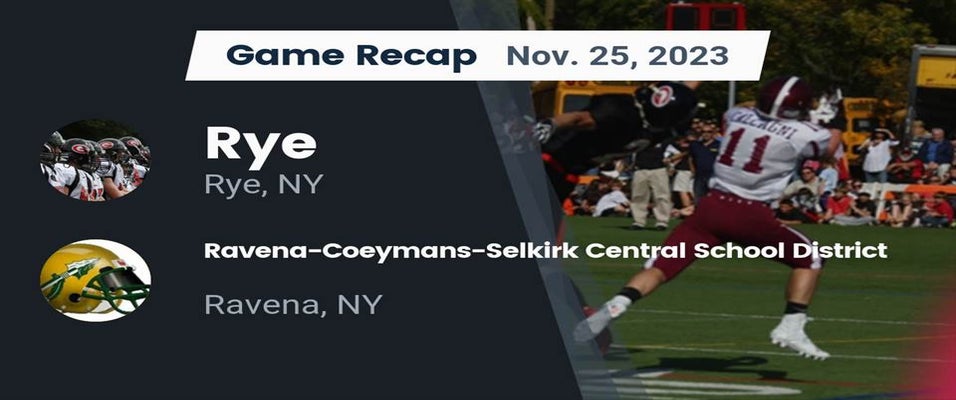 Ravena-Coeymans-Selkirk vs Rye | Football | 11/25/2023