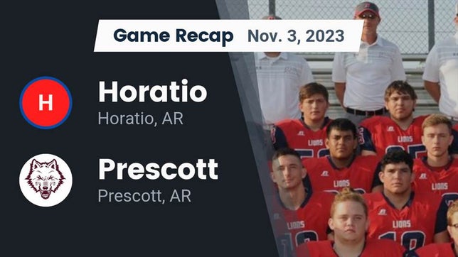 Football Game Recap: Horatio Lions vs. Prescott Curley Wolves
