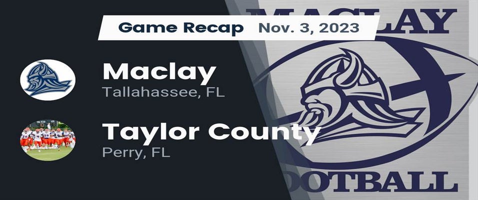 Taylor County vs Maclay | Football | 11/3/2023