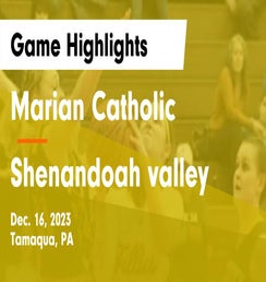 Marion Center vs Marian Catholic | Girls Basketball | 3/15