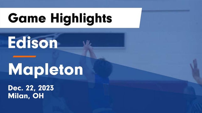 Basketball Game Recap: Mapleton Mounties vs. Edison Chargers