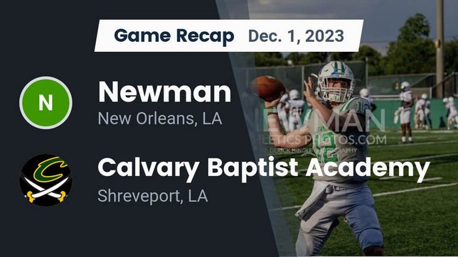 Football Game Recap: Newman Greenies vs. Calvary Baptist Academy Cavaliers
