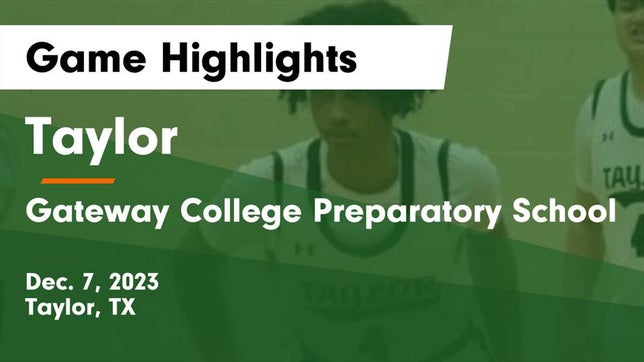 Basketball Game Recap: Gateway College Preparatory Gators vs. Taylor Ducks