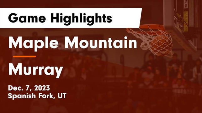 Basketball Game Preview: Maple Mountain Golden Eagles vs. Pleasant ...