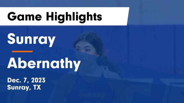 Basketball Game Recap: Sunray Bobcats vs. Abernathy Antelopes