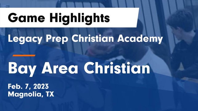 Basketball Game Preview: Legacy Prep Christian Academy Lions vs. Savio ...