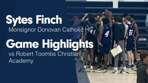 Monsignor Donovan Catholic vs Robert Toombs Christian Academy | Basketball | 3/2
