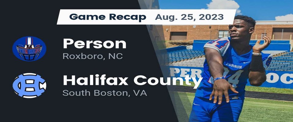 Person vs Halifax County | Football | 8/25/2023