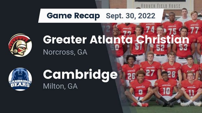 Football Game Preview: Greater Atlanta Christian Spartans vs. Kell ...