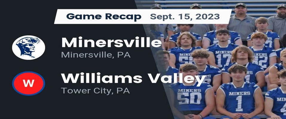 Williams Valley vs Minersville | Football | 9/15/2023