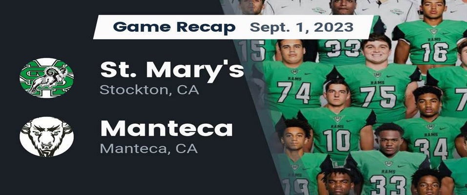 Manteca vs St. Mary's | Football | 9/1/2023