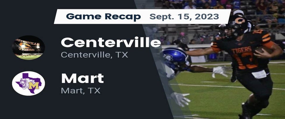 Centerville vs Mart | Football | 9/15/2023