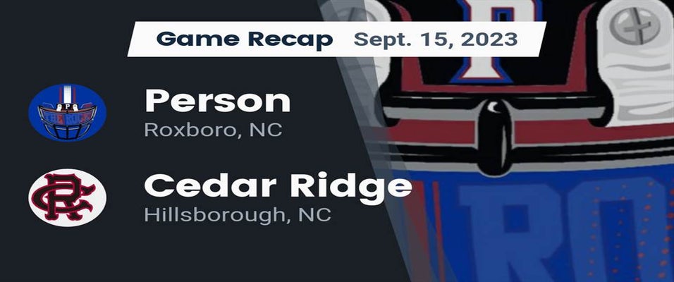 Person vs Cedar Ridge | Football | 9/15/2023