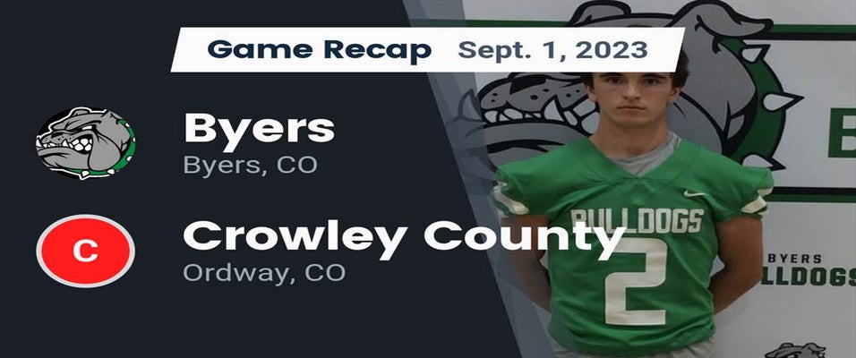 Crowley County vs Byers | Football | 9/1/2023