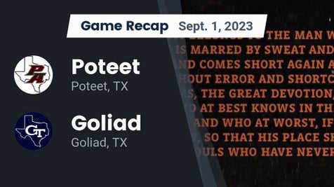 Poteet vs Goliad | Football | 9/1