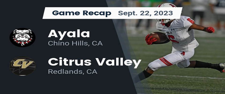 Ayala vs Citrus Valley | Football | 9/22/2023