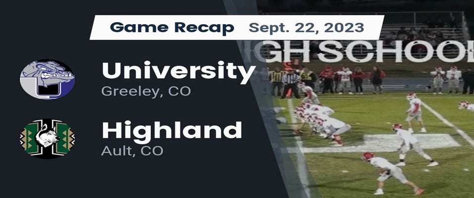 Highland vs University | Football | 9/22/2023