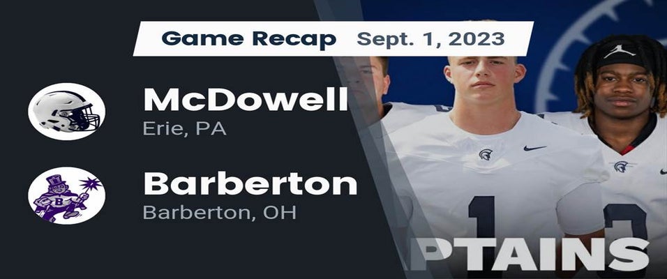 McDowell vs Barberton | Football | 9/1/2023