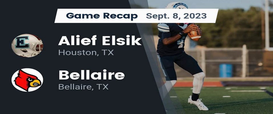 Bellaire vs Alief Elsik | Football | 9/8/2023