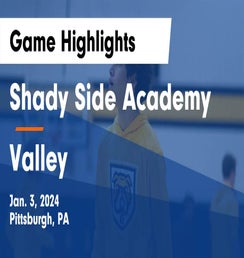Shady Side Academy vs Chestnut Ridge | Basketball | 3/9