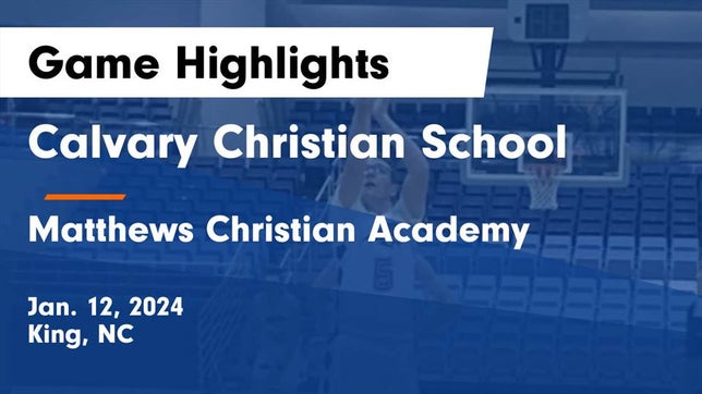 Basketball Game Preview: Calvary Christian Cougar vs. New Manna ...