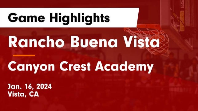 Basketball Game Preview: Rancho Buena Vista Longhorns vs. Tri-City Christian Eagles