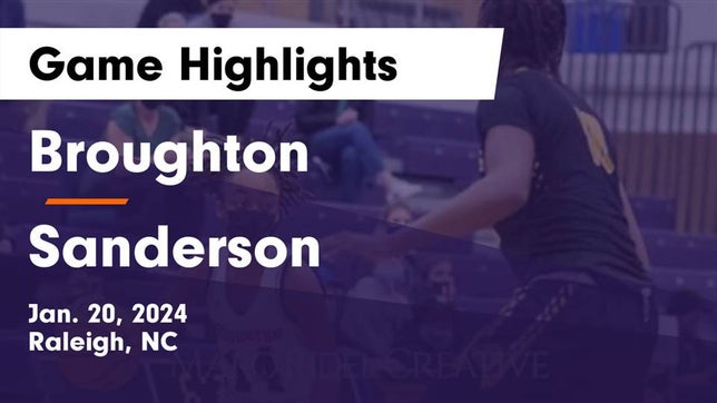 Basketball Game Recap: Sanderson Spartans vs. Broughton Capitals