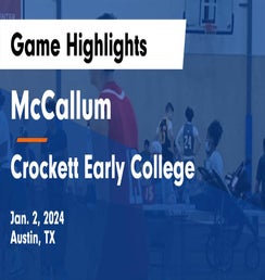 McCallum vs Cedar Creek | Basketball | 2/20