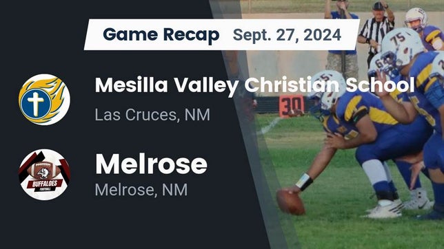 Football Game Preview: Melrose Buffaloes vs. Mesilla Valley Christian ...