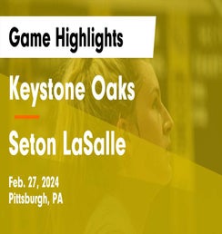 Keystone Oaks vs Northwestern | Girls Basketball | 3/8