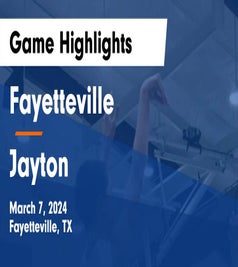 Fayetteville vs Jayton | Basketball | 3/7
