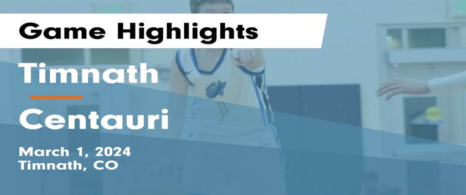 Timnath vs Centauri | Basketball | 3/1