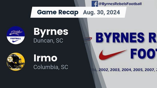 Football Game Preview: James F. Byrnes Plays at Home