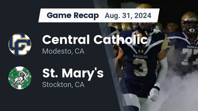 Football Recap: Central Catholic's Loss Ends Five-Game Winning Streak ...