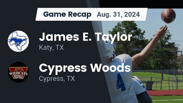 Football Recap: Katy Taylor Falls to Cypress Woods in First Game of Season