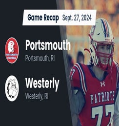 Cranston West vs Portsmouth | Football | 11/9