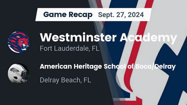 Football Game Preview: American Heritage Stallions vs. Jupiter ...