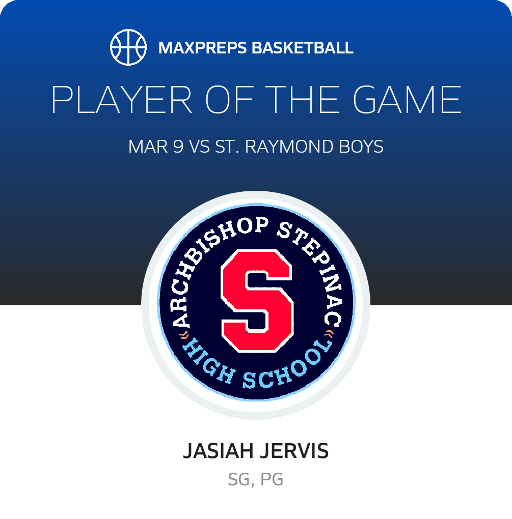 Jasiah Jervis' Archbishop Stepinac High School Career Home