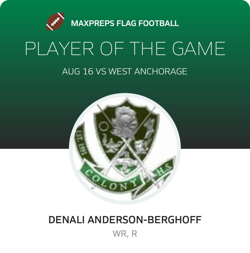 Denali Anderson-Berghoff's Colony High School Career Home