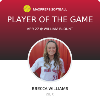 Brecca Williams | Heritage HS, Maryville, TN | MaxPreps
